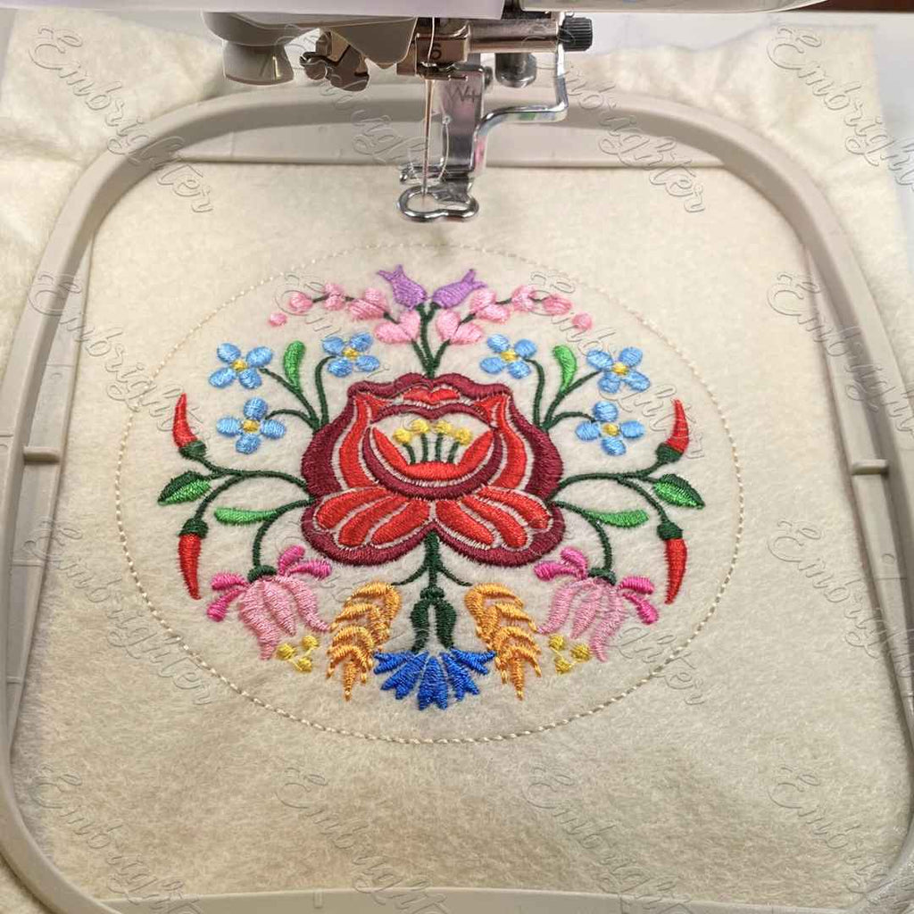 Kalocsa coaster ITH - Eastern European inspired embroidery design ...