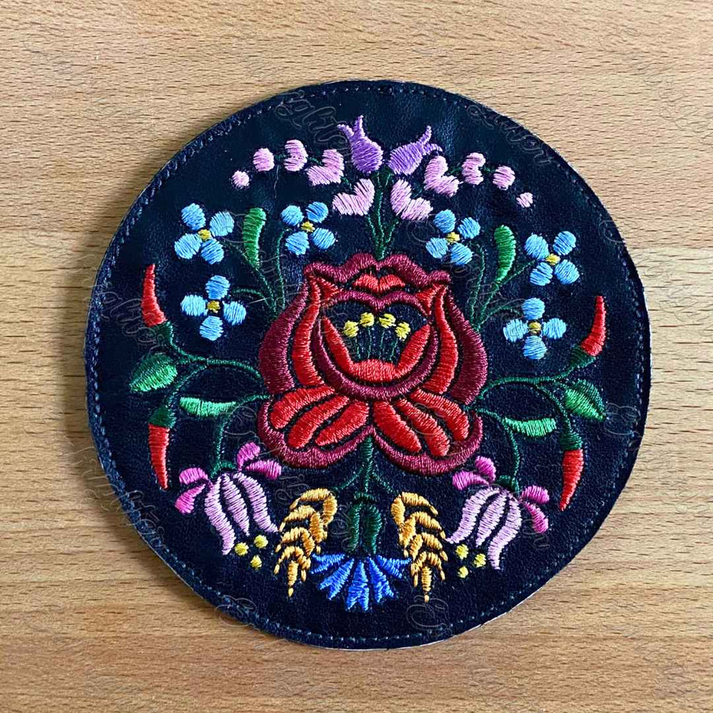 Kalocsa coaster ITH - Eastern European inspired embroidery design ...