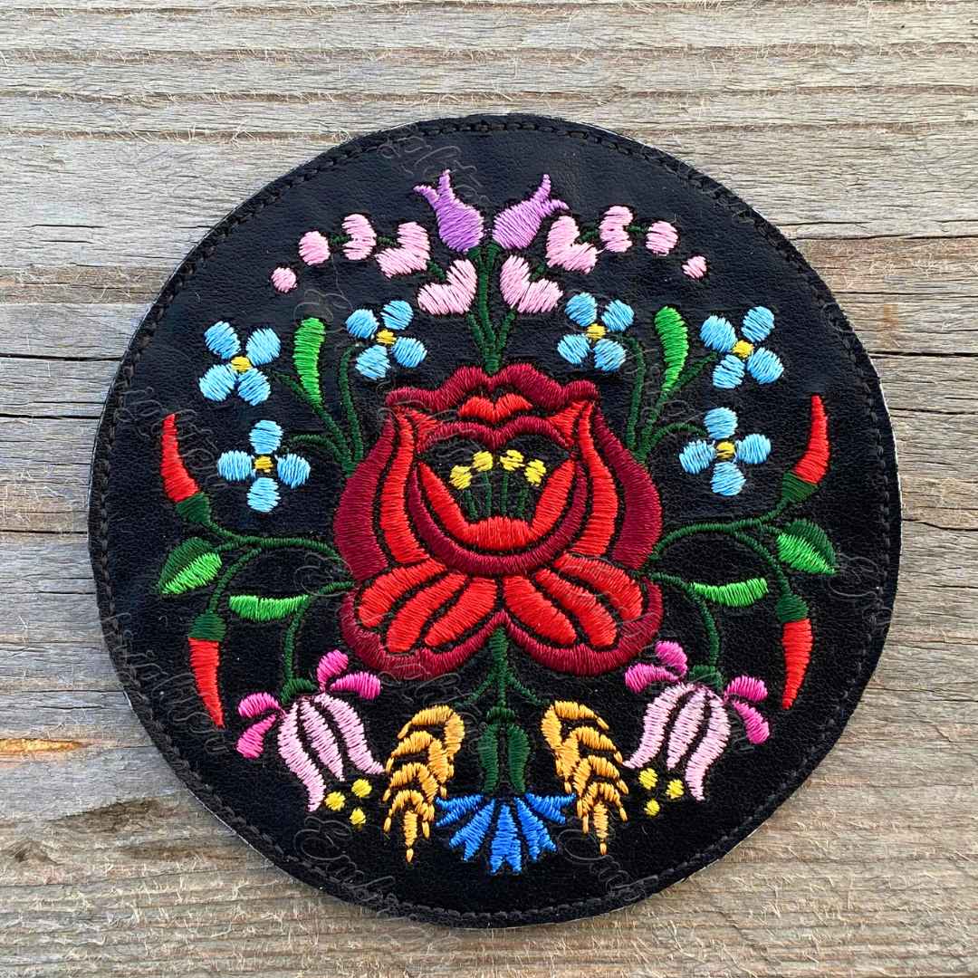 Kalocsa coaster ITH - Eastern European inspired embroidery design ...