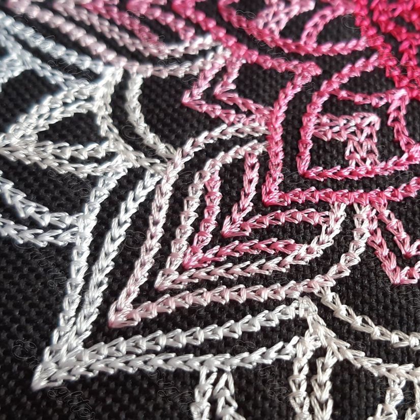 Mandala chain stitch embroidery design available in 3 sizes – Embrighter