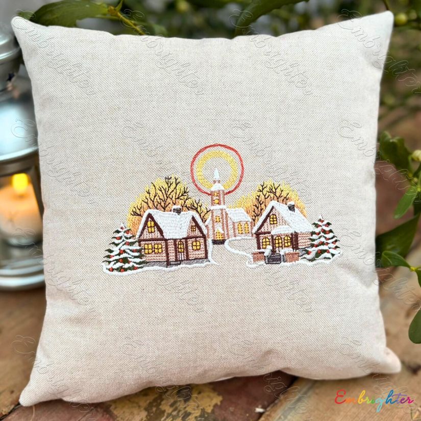 Christmas twilight machine embroidery design – Embrighter