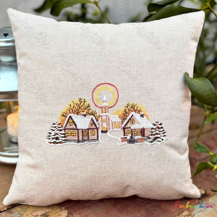 Christmas twilight machine embroidery design – Embrighter