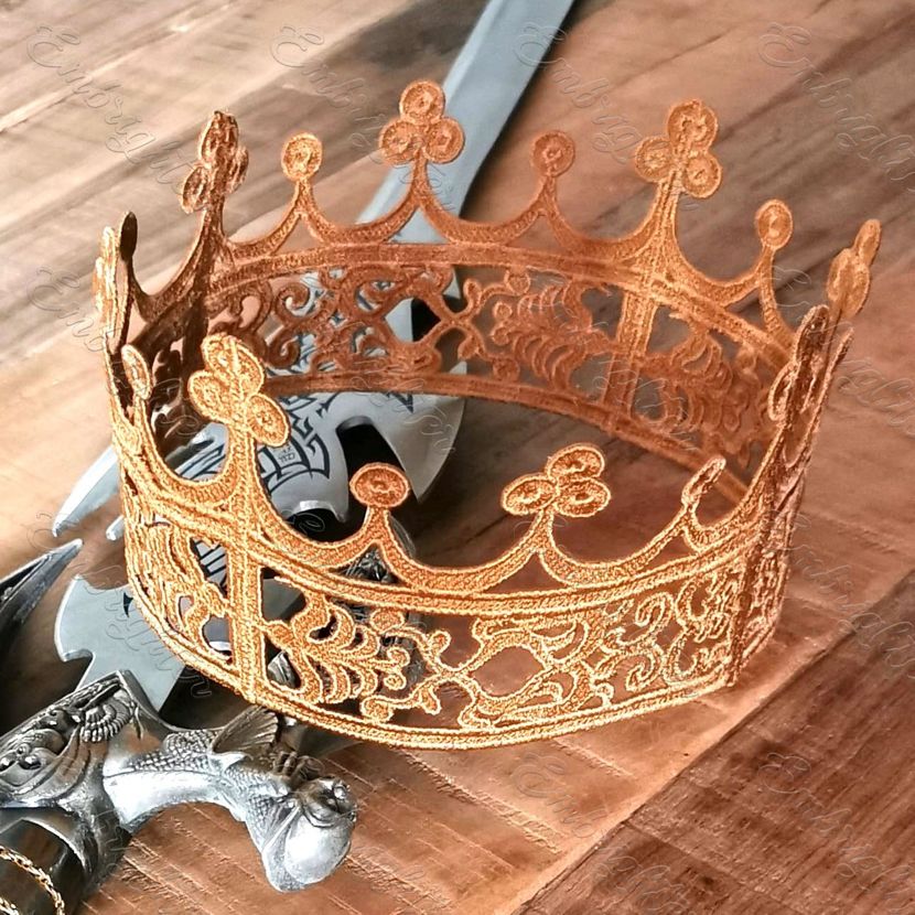 Embroidery design - 3D Crown Free Standing Lace by Embrighter