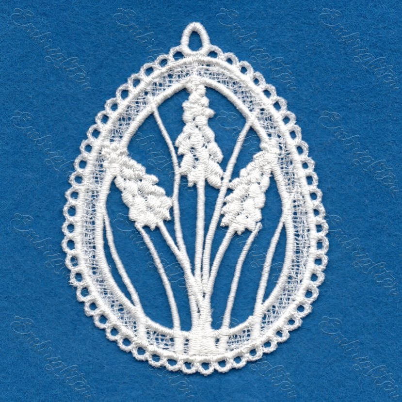 12 floral egg-shaped FSL embroidery designs collector's set – Embrighter