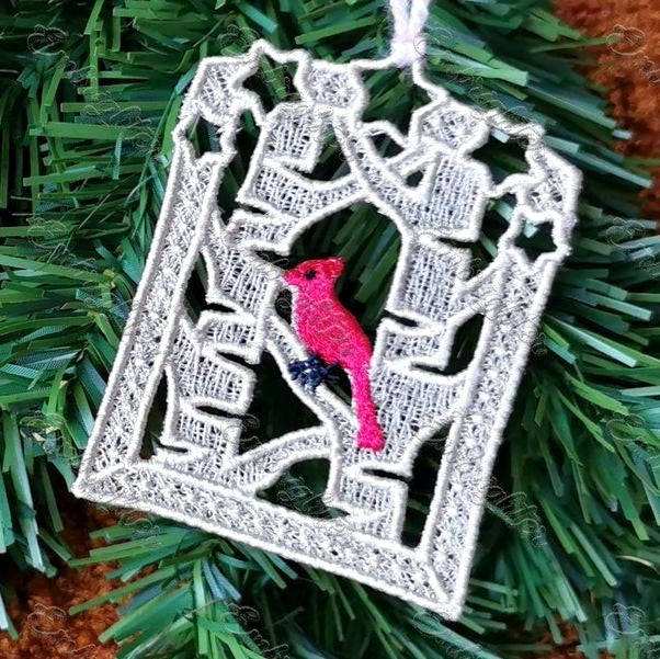 FSL winter window with cardinal embroidery design – Embrighter
