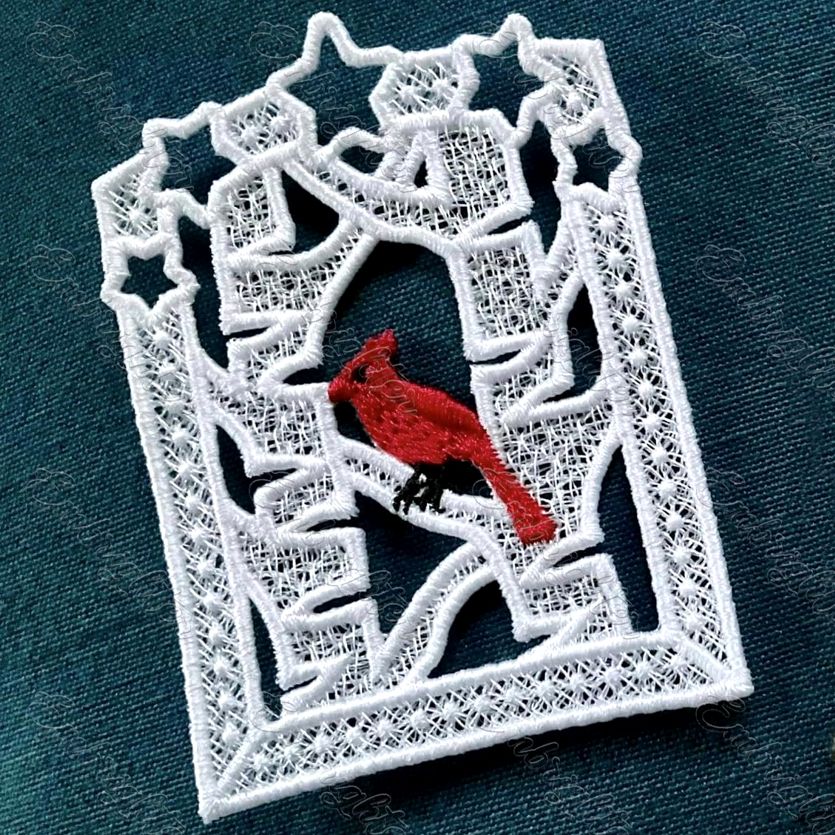 FSL winter window with birds embroidery design set – Embrighter