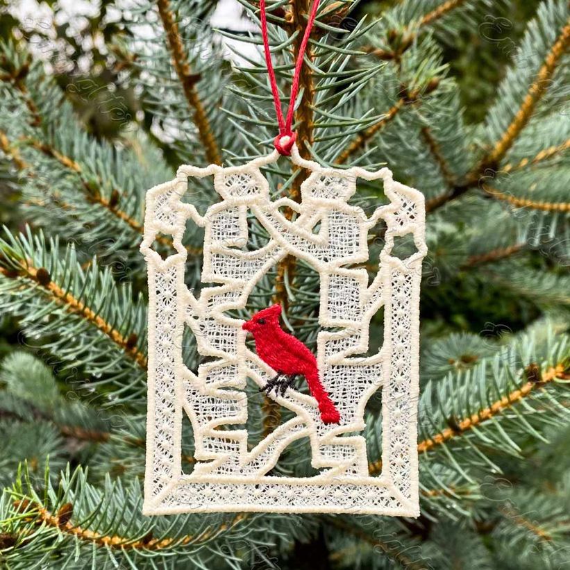 FSL winter window with cardinal embroidery design – Embrighter