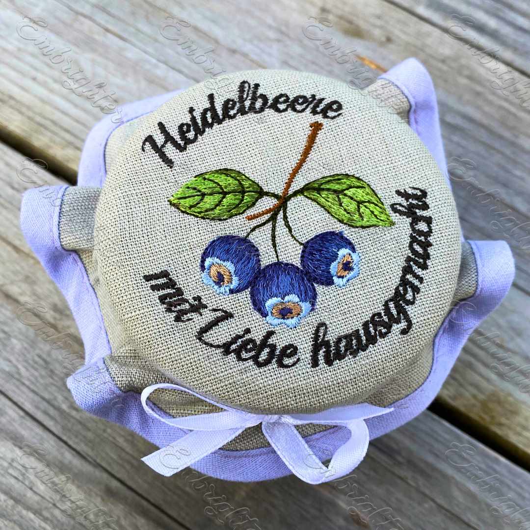 Jar lid cover embroidery design set No. 2 (DEUTSCH) – Embrighter