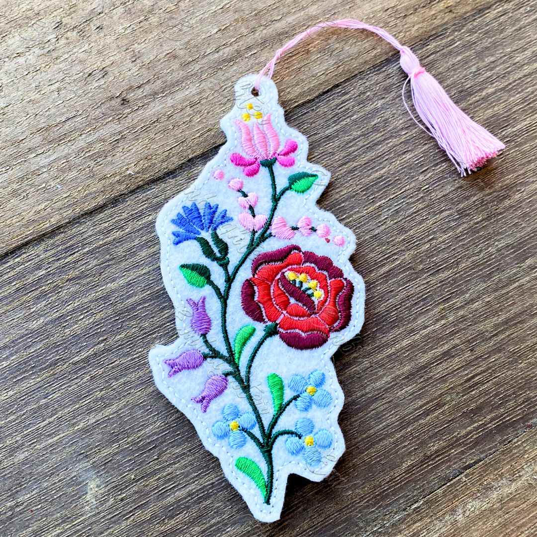 Kalocsa bookmark ITH - Eastern European inspired embroidery design ...