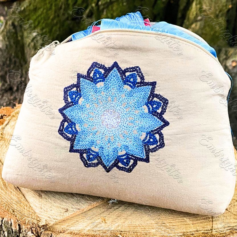 Mandala chain stitch small embroidery design – Embrighter