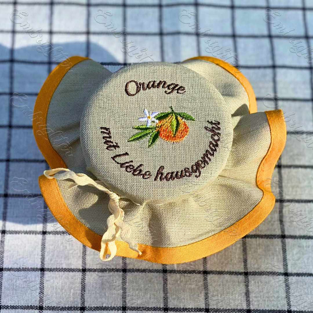 Jar lid cover embroidery design set ( DEUTSCH) – Embrighter