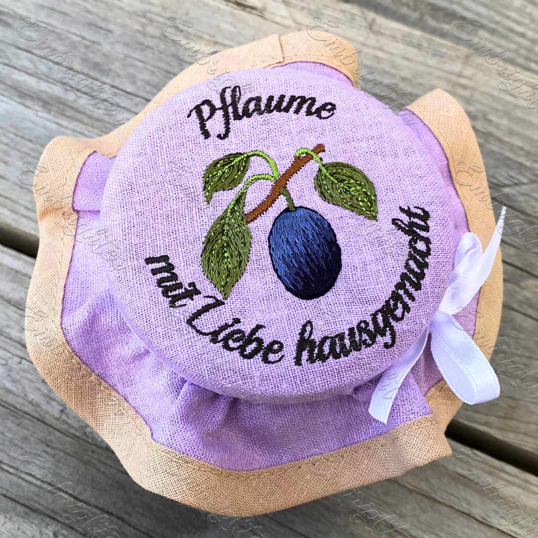 Jar lid cover embroidery design set No. 3 (DEUTSCH) – Embrighter