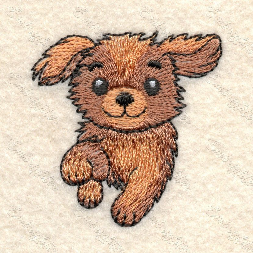 Scampering Dog embroidery design – Embrighter
