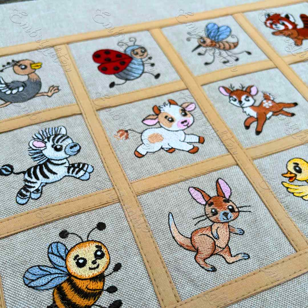 Scampering Friends - 2 embroidery design set – Embrighter