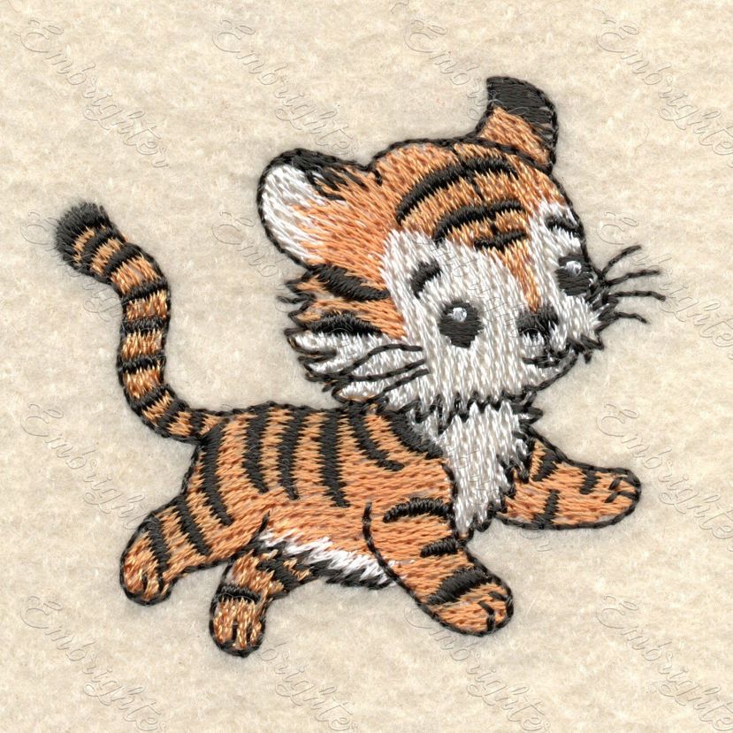 Scampering Tiger embroidery design – Embrighter