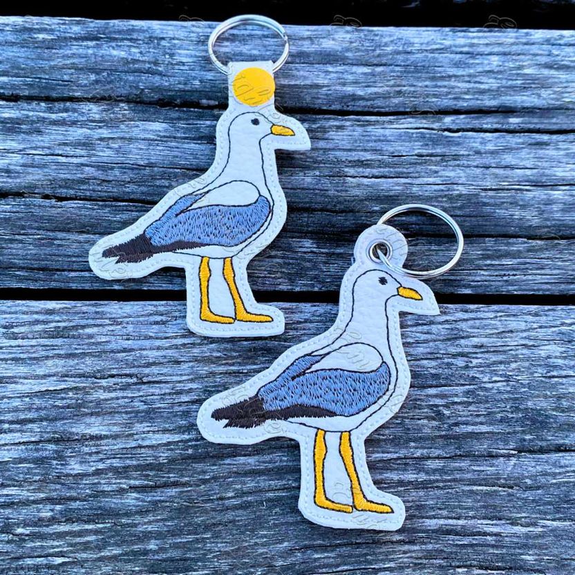 Seagull ITH keychain embroidery design Set – Embrighter