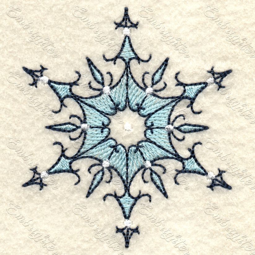 ITH filigree snowflake embroidery design set – Embrighter