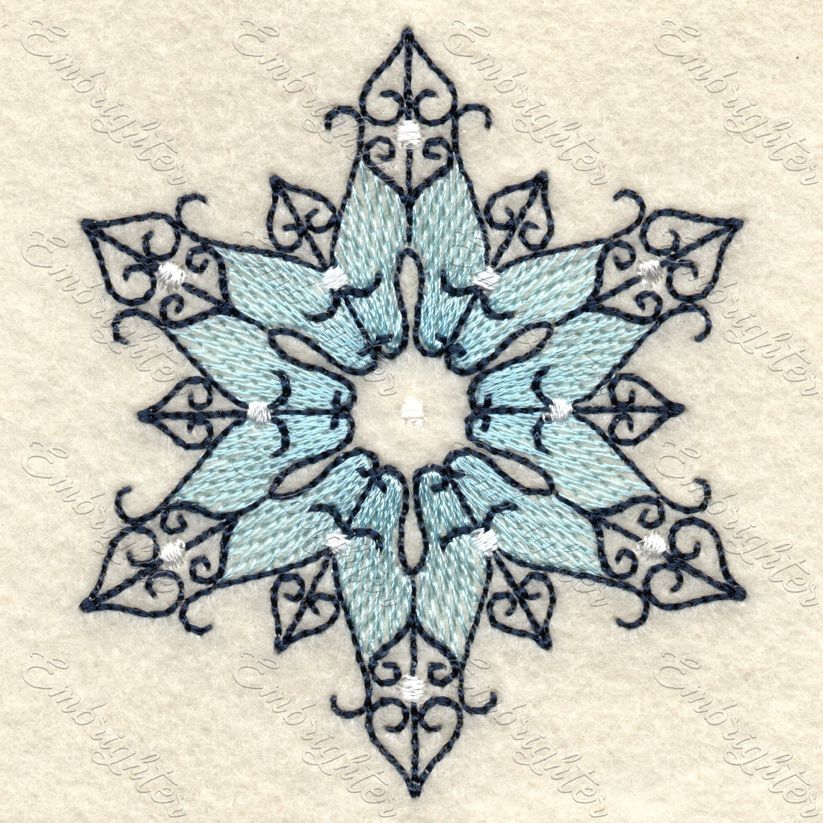 ITH filigree snowflake 02 embroidery design – Embrighter