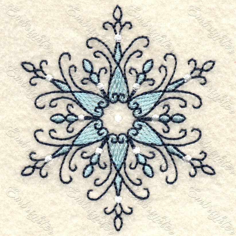 ITH filigree snowflake embroidery design set – Embrighter