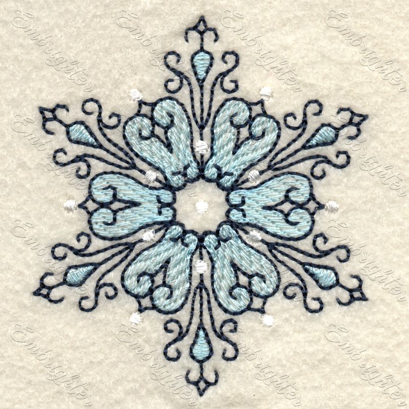 ITH filigree snowflake 04 embroidery design – Embrighter