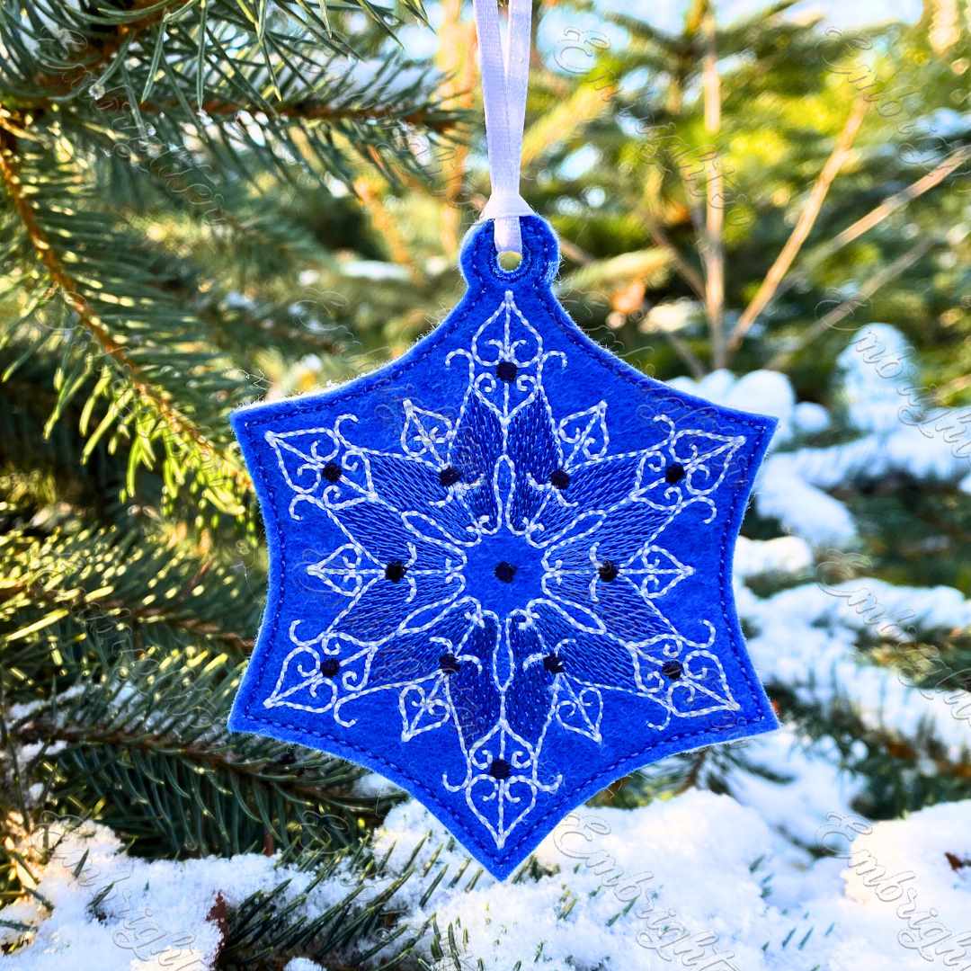 ITH filigree snowflake embroidery design set – Embrighter