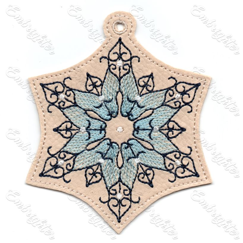 ITH filigree snowflake 02 embroidery design – Embrighter