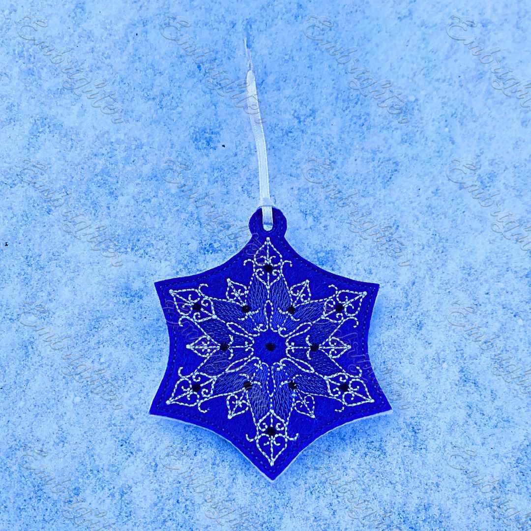 ITH filigree snowflake 02 embroidery design – Embrighter