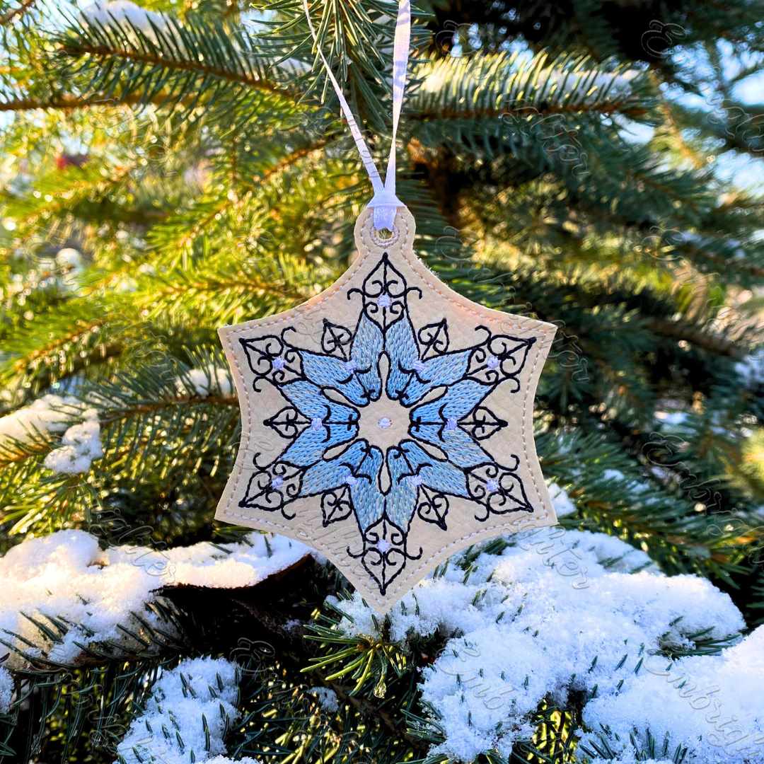 ITH filigree snowflake 02 embroidery design – Embrighter