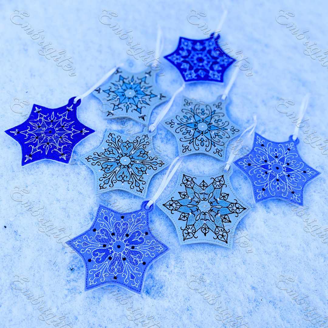 ITH filigree snowflake embroidery design set – Embrighter