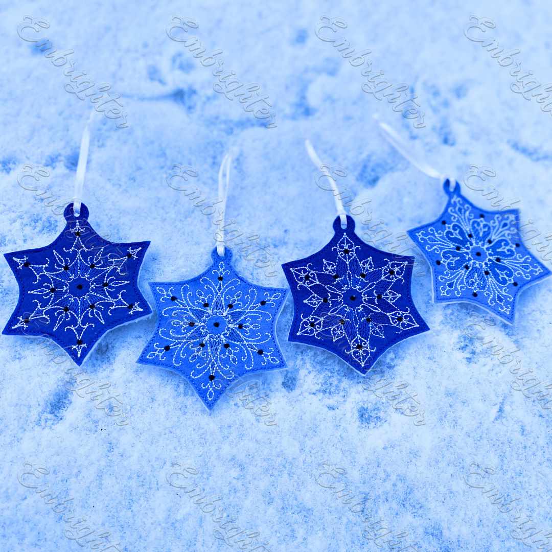 ITH filigree snowflake embroidery design set – Embrighter