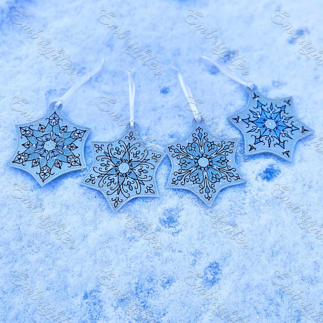 ITH filigree snowflake embroidery design set – Embrighter
