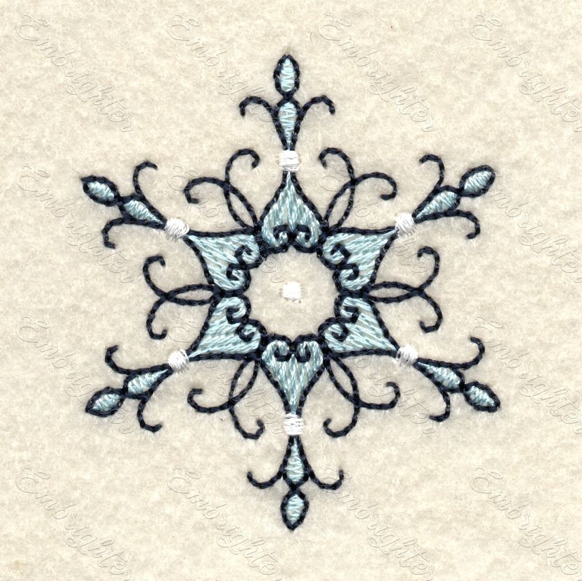 ITH filigree SMALL snowflake embroidery design set – Embrighter