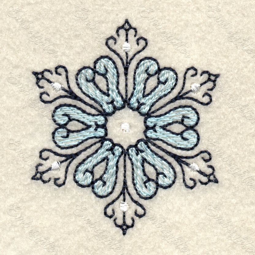 ITH filigree SMALL snowflake embroidery design set – Embrighter