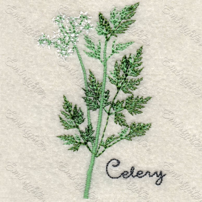 Embroidery design - Celery, herbs by Embrighter