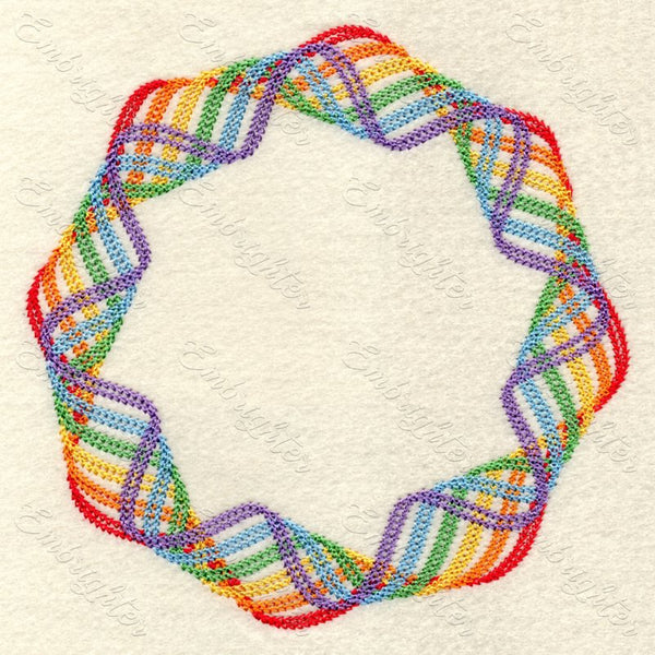 Curved lines with chain stitch embroidery design available in two size ...