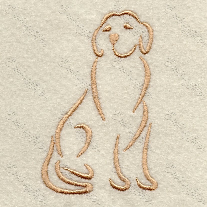 Embroidery design - Dog, line drawing 06 by Embrighter