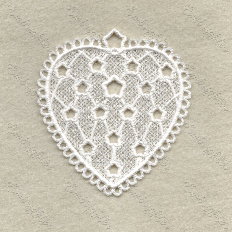 FSL Christmas heart ornament embroidery design – Embrighter