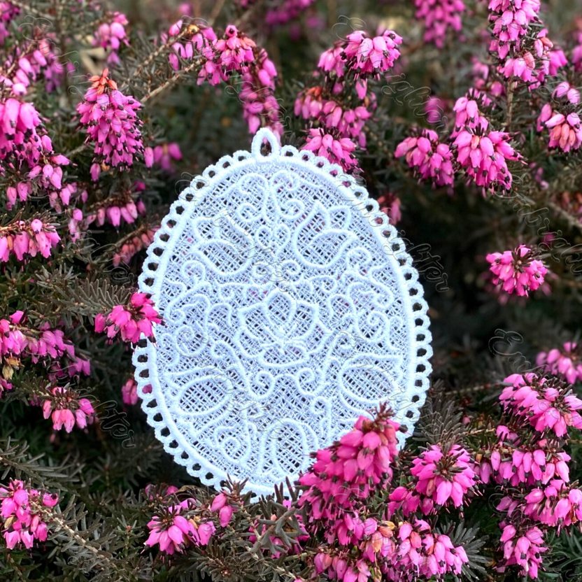 FSL tulip Easter egg embroidery design – Embrighter