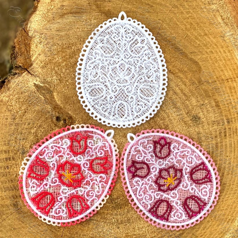 FSL tulip Easter egg embroidery design – Embrighter
