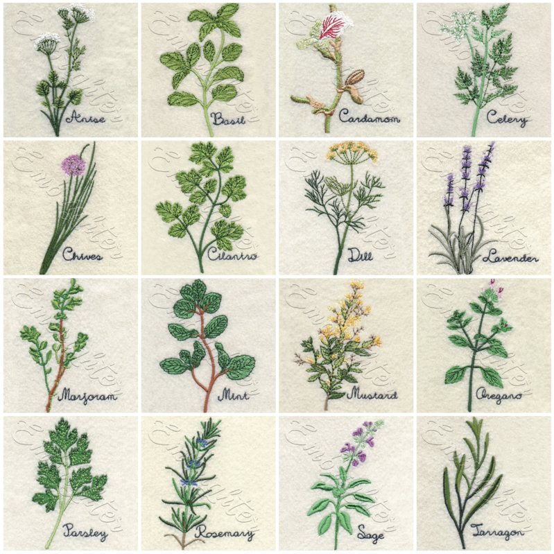 Embroidery design - Herbs set by Embrighter
