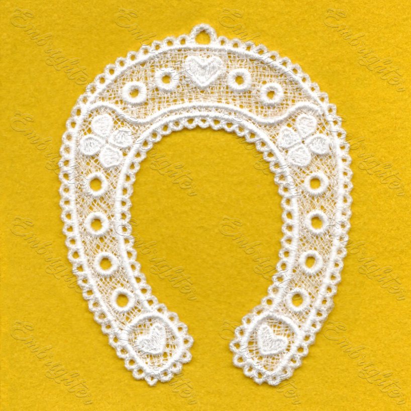 Lucky horseshoe FSL machine embroidery design – Embrighter