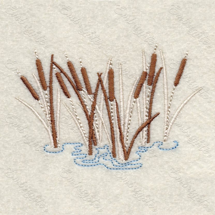 Embroidery design - Reeds, Lake wildlife by Embrighter