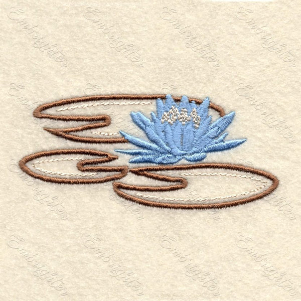 Embroidery design - Water lily, Lake wildlife by Embrighter