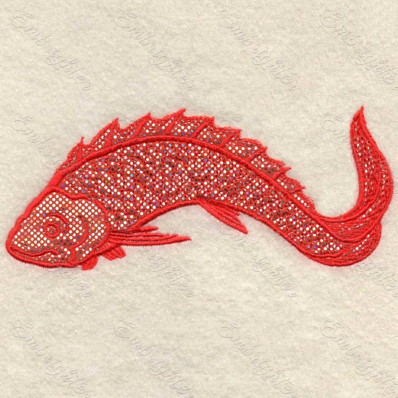 Embroidery design - applique fish by Embrighter
