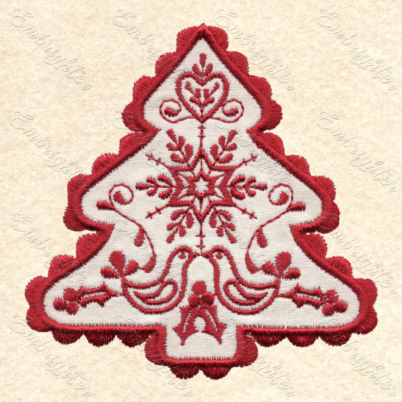 Applique Christmas designs with birds machine embroidery design set ...