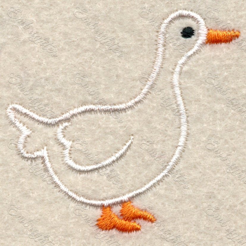Two geese machine embroidery design set – Embrighter