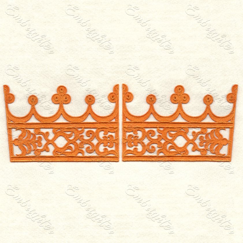 Embroidery design - 3D Crown Free Standing Lace by Embrighter