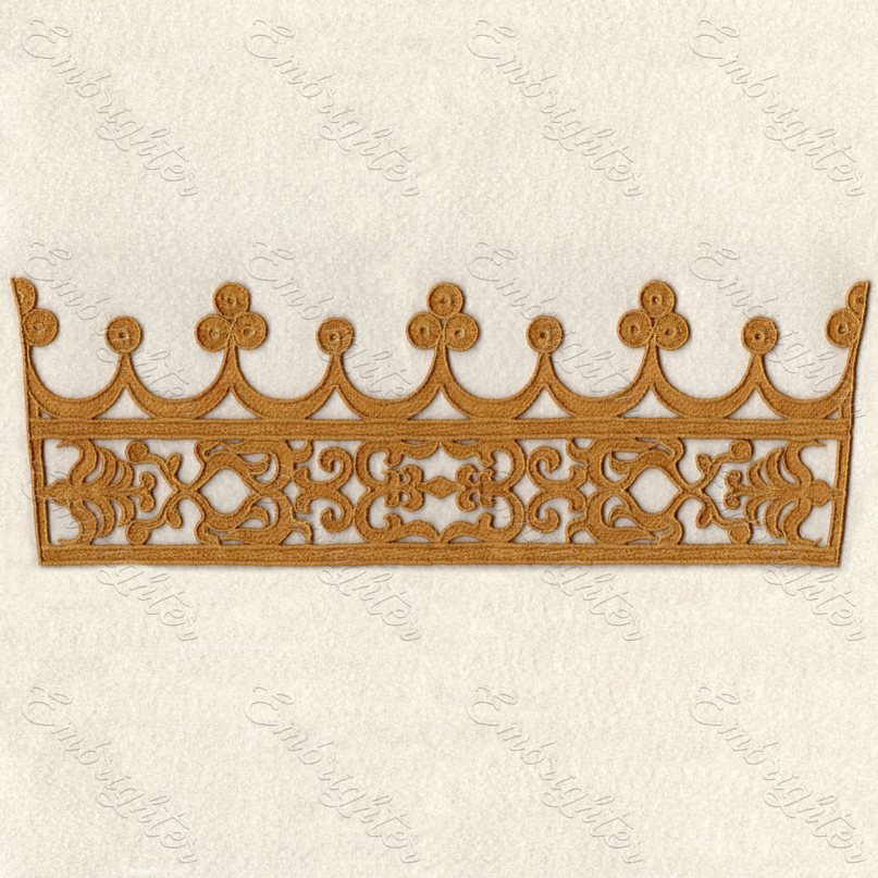 Embroidery design - 3D Crown Free Standing Lace by Embrighter