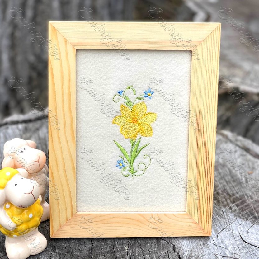 Spring flower - Daffodil machine embroidery design – Embrighter