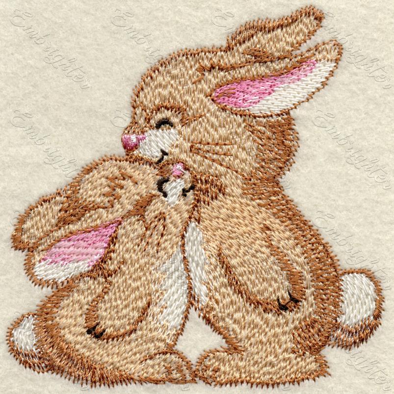 Embroidery design - Cute bunnies pattern by Embrighter
